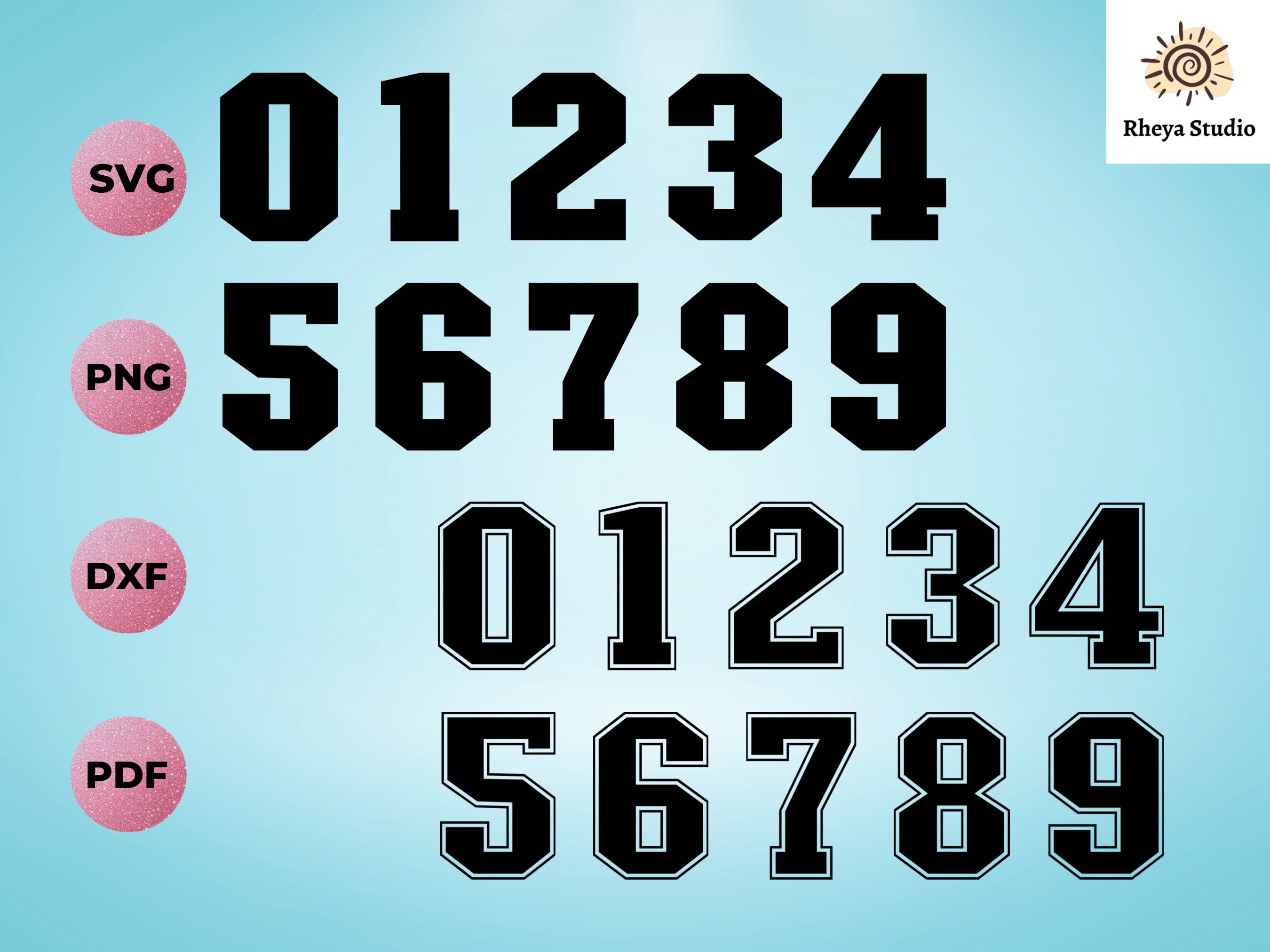 Sport Numbers Svg Varsity Numbers Svg College Numbers Svg - Etsy