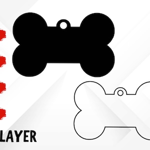 Dog Bone Tag SVG - Instant Digital Download Including Dxf, Png, Pdf ...