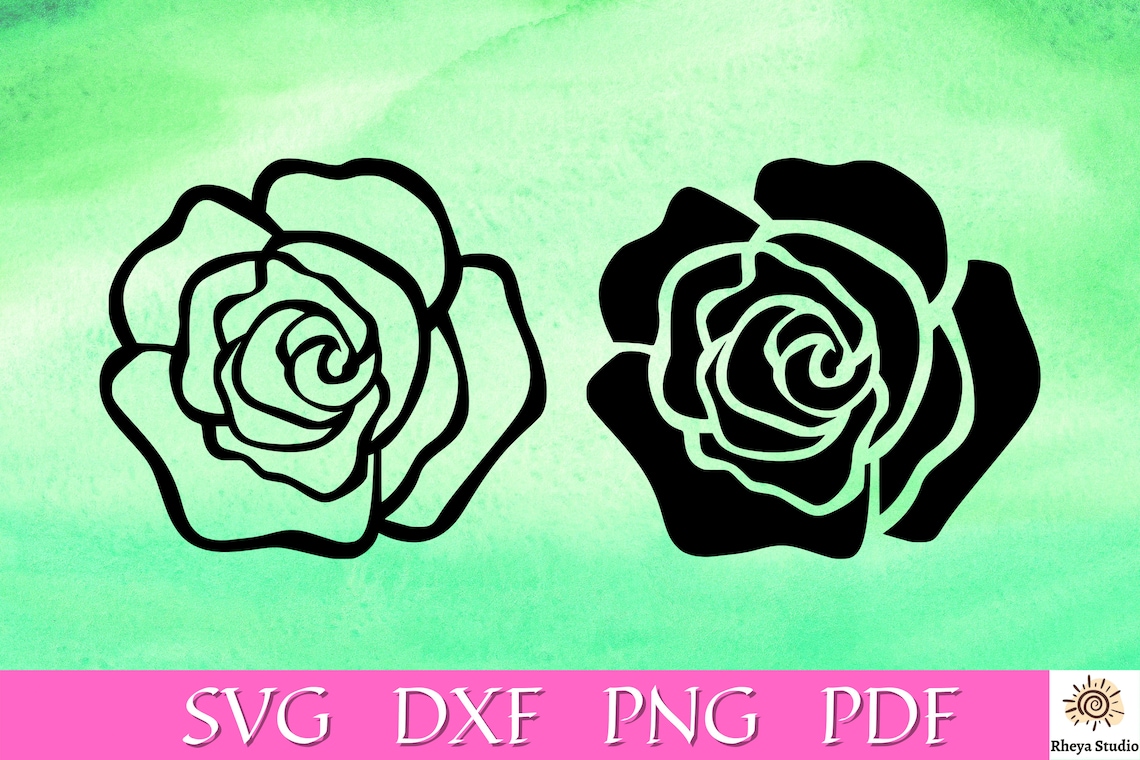 Flower Svg Rose Svg Rose Outline Svg Rose Silhouette Svg - Etsy Canada