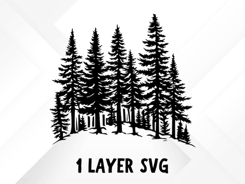 211 Pine Tree SVG Bundle | Evergreen Tree Clipart, Forest Silhouettes ...