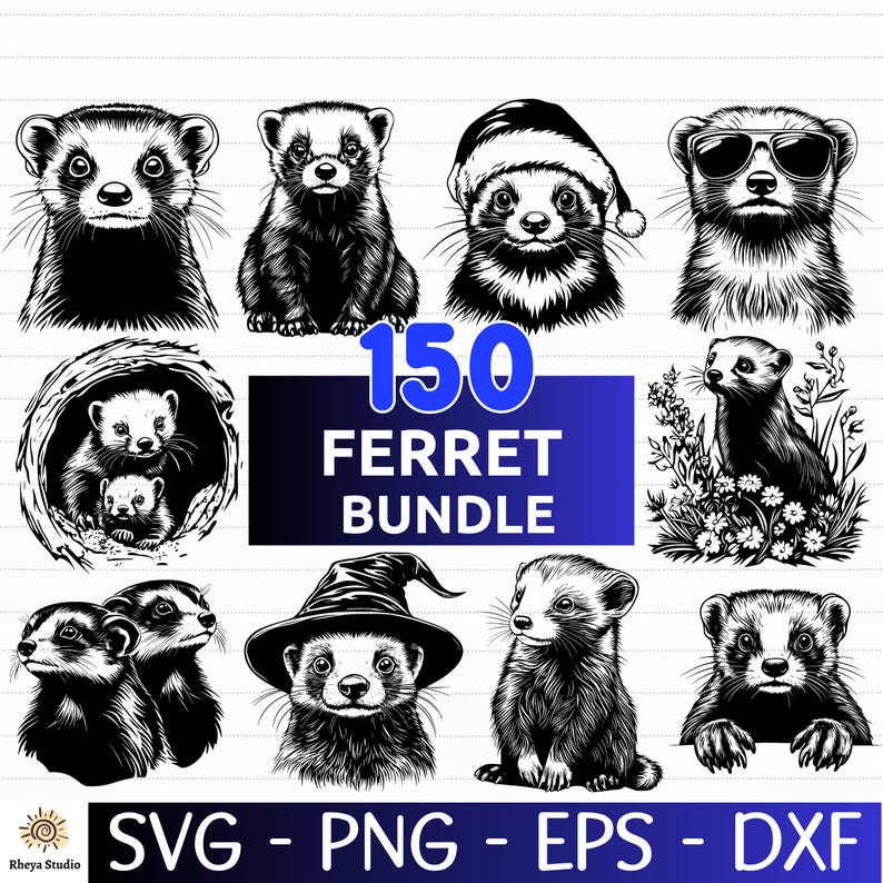 150 Ferret SVG Bundle - Digital Download Svg, Png, Dxf, Eps, Svg Files ...