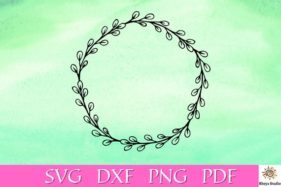 Leaves Frame Svg Floral Frame Svg Circle Frame Svg Digital - Etsy
