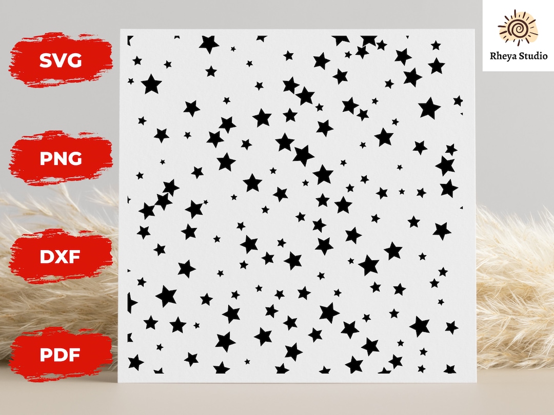 Stars Pattern Svg Stars Svg Digital Download Svg Dxf Png - Etsy