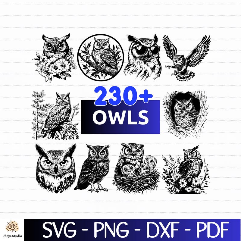 Boho Owl Vector - Etsy