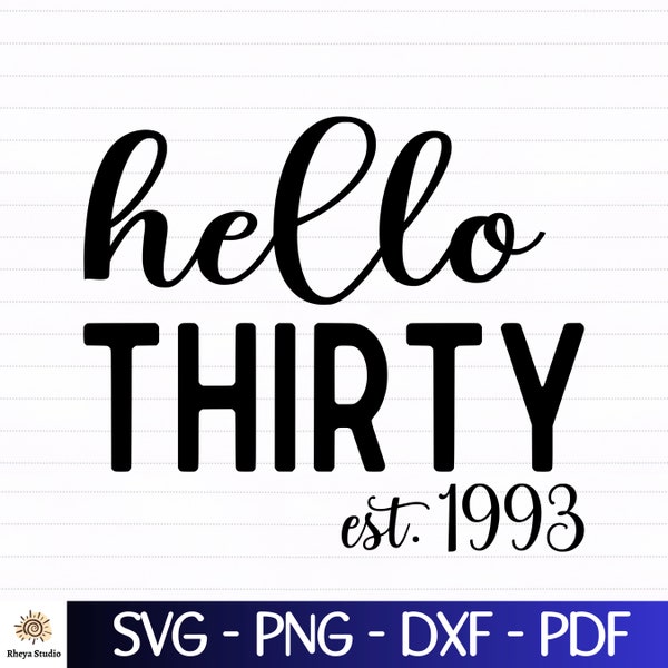 30th Birthday Svg - Etsy