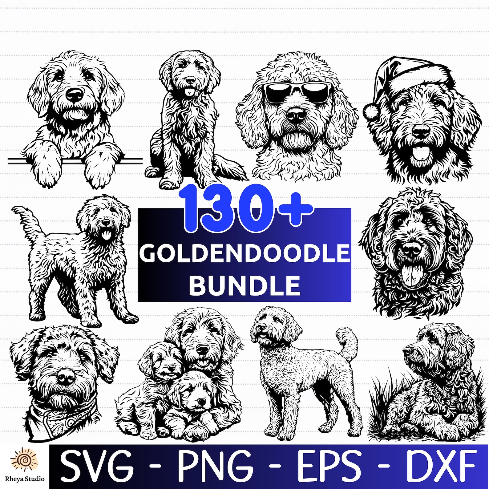 130+ Golden Doodle Dog SVG Bundle - Golden Doodle Clipart, Cut Files ...