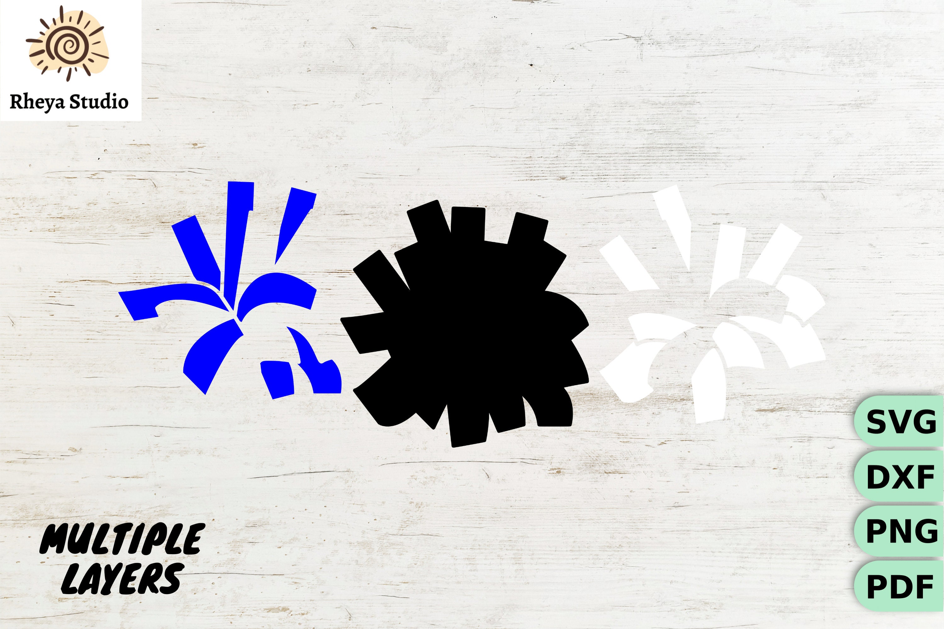 Pom Pom Svg Cheer Svg Cheerleading Svg Digital Download - Etsy