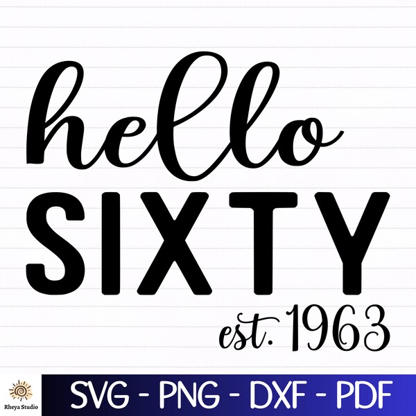 Sixty Svg - Etsy