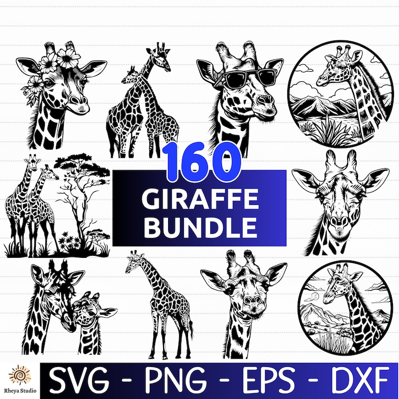 Giraffe Silhouette Drawing - Etsy