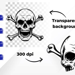 Skull and Crossbones SVG - Instant Digital Download Including Dxf, Png ...