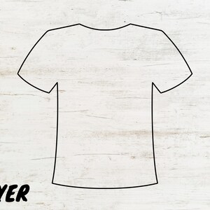 T-shirt Outline Svg, Shirt Svg - Digital Download Svg, Dxf, Png, Pdf - Etsy