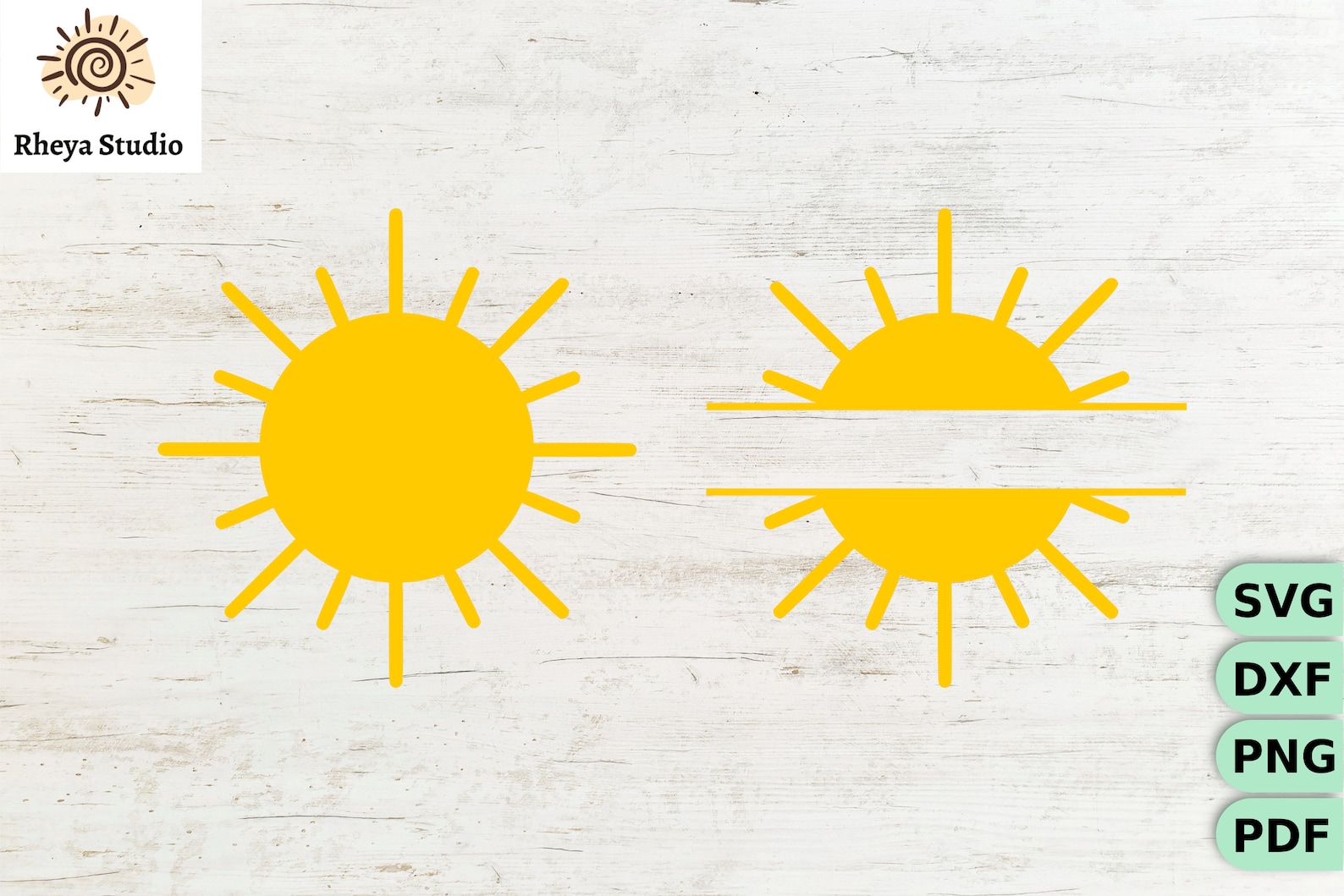 Sun Svg Split Sun Monogram Svg Split Sun Svg Digital - Etsy