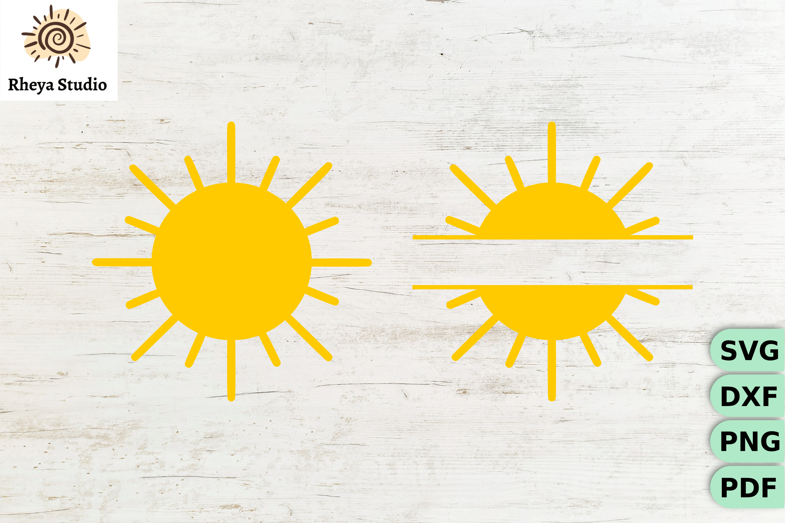 Sun Svg Split Sun Monogram Svg Split Sun Svg Digital - Etsy