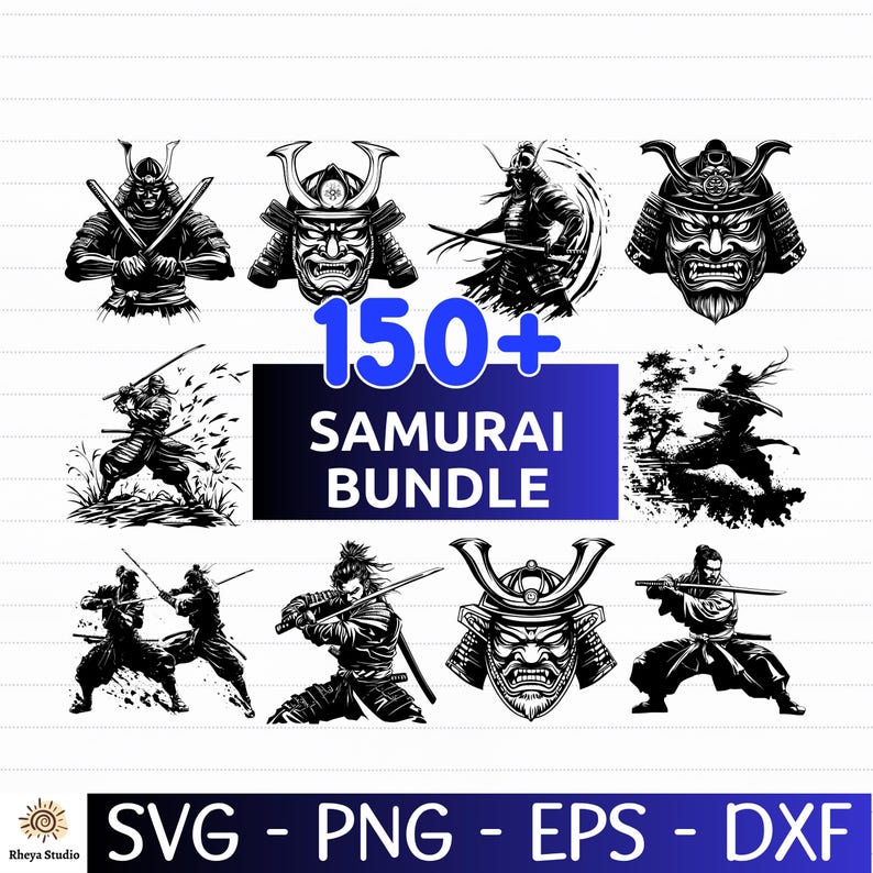150+ Samurai SVG Bundle | Japanese Warrior Silhouettes, Katana ...