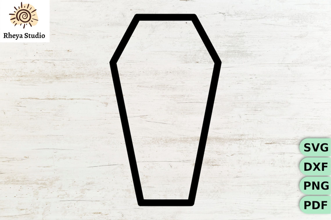Halloween Svg Coffin Svg Coffin Outline Svg Coffin - Etsy
