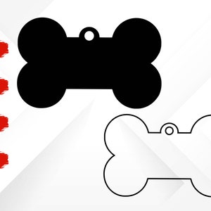 Dog Bone Tag SVG - Instant Digital Download Including Dxf, Png, Pdf ...