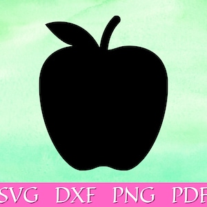 Apple Shape Svg, Apple Silhouette Svg, Fruit Svg - Digital Download Svg ...