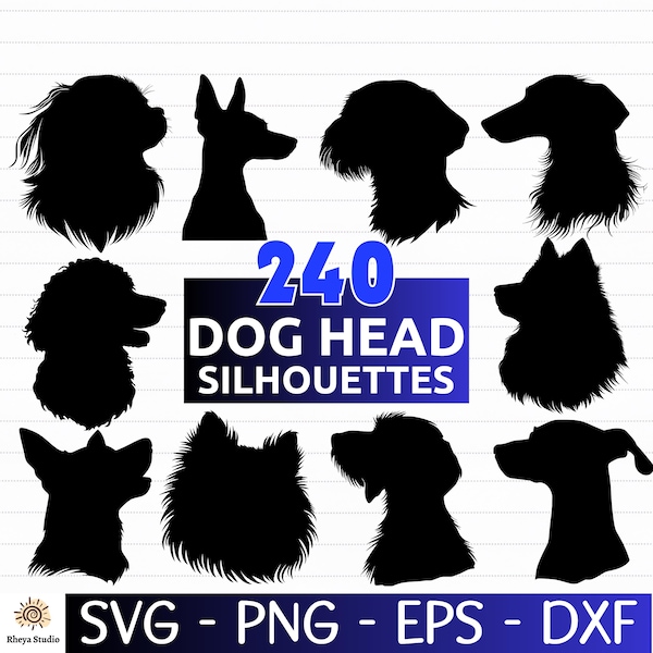 Dog Profiles Svg - Etsy UK