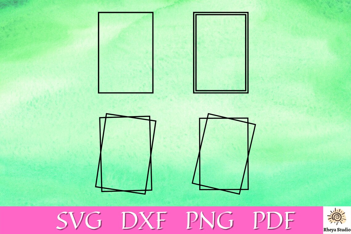 Rectangle Frame Svg Bundle Digital Download Svg Dxf Png | Etsy