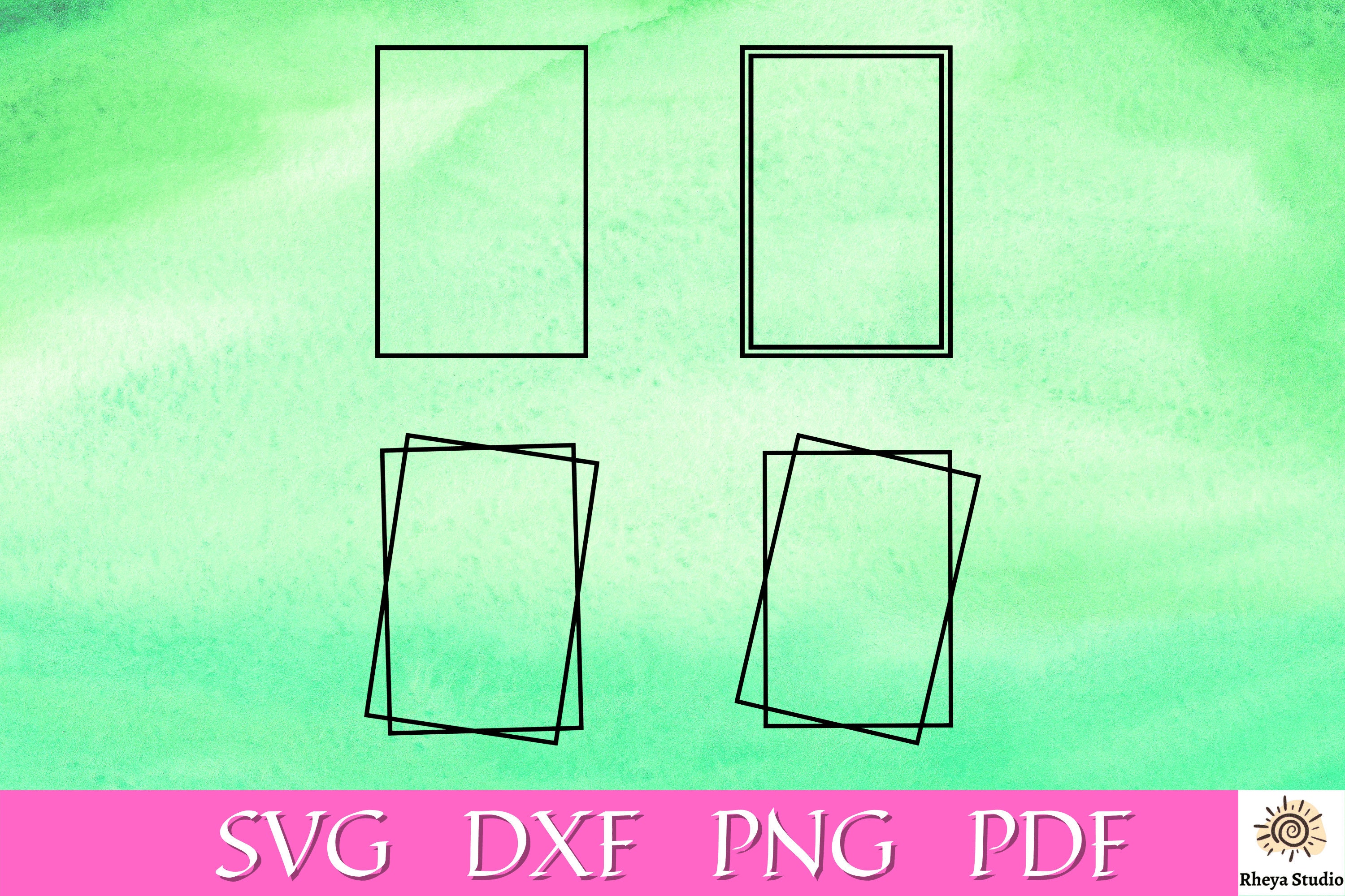 Rectangle Frame Svg Bundle Digital Download Svg Dxf Png - Etsy