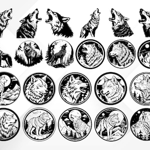 110 Wolf SVG Bundle, Wolf Clipart, Wolf Vector, Wolf PNG - Digital ...