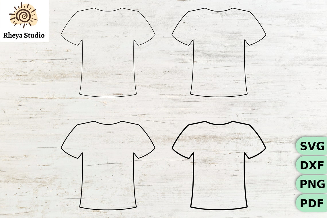 T-shirt Outline Svg Shirt Svg Digital Download Svg Dxf - Etsy