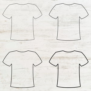 T-shirt Outline Svg, Shirt Svg - Digital Download Svg, Dxf, Png, Pdf - Etsy