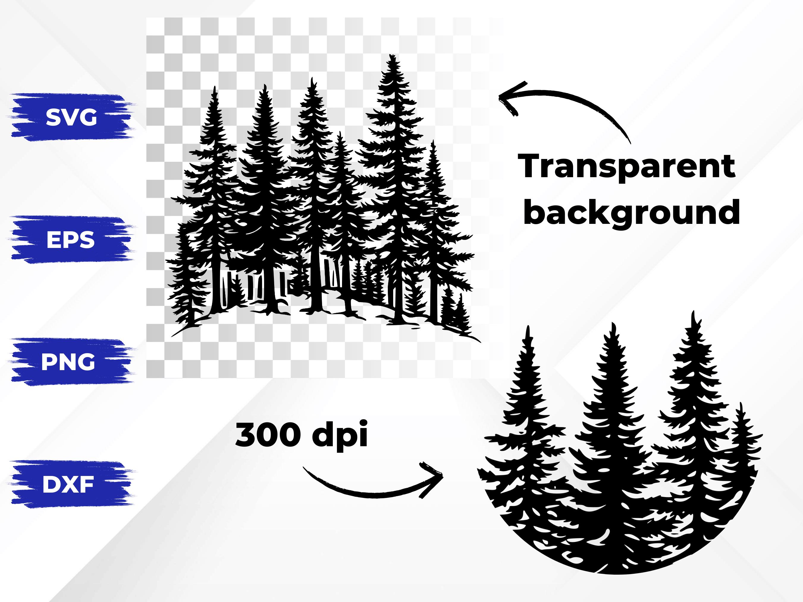 211 Pine Tree SVG Bundle | Evergreen Tree Clipart, Forest Silhouettes ...