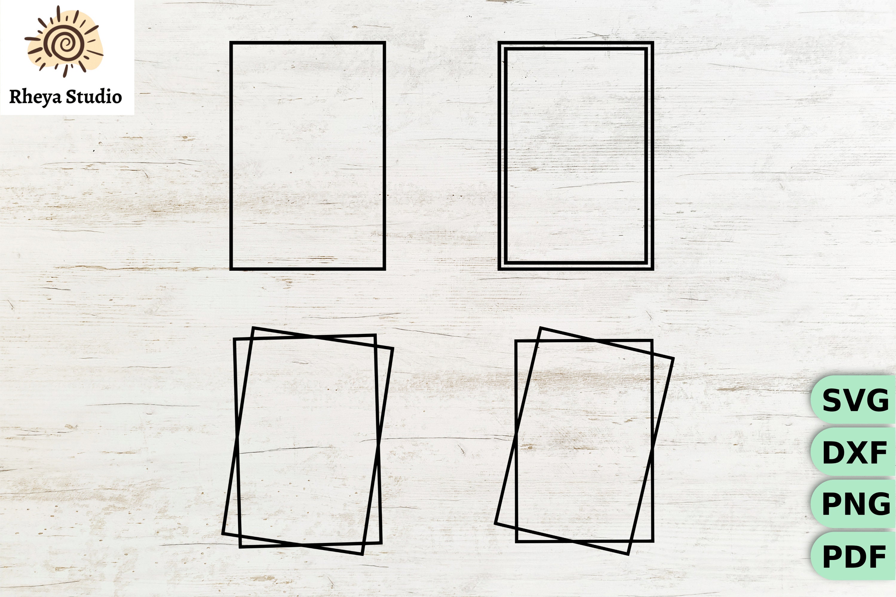 Rectangle Frame Svg Bundle Digital Download Svg Dxf Png - Etsy