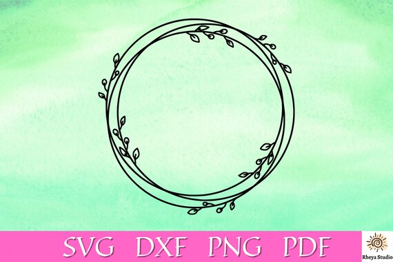 Leaves Frame Svg Floral Frame Svg Circle Frame Svg Digital - Etsy