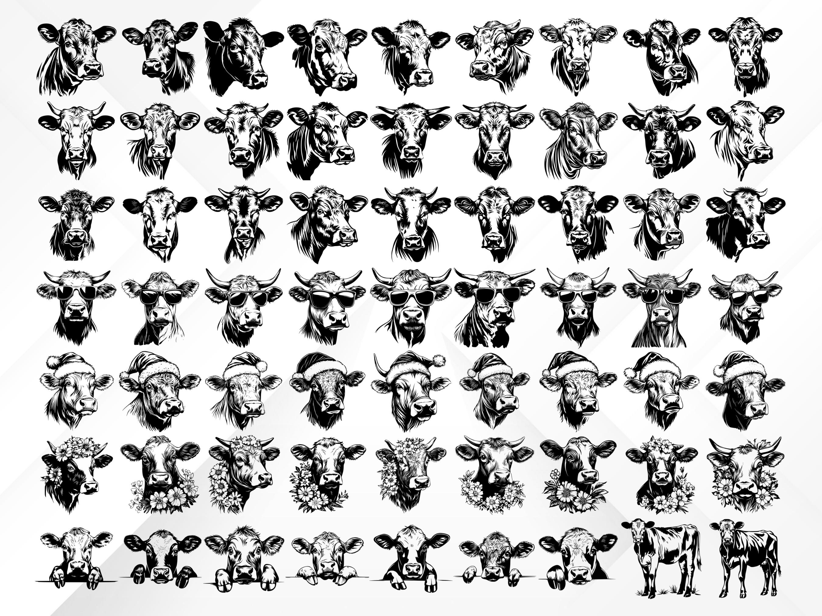 160+ Cow SVG Bundle | Farm Animal Clipart | Highland Cow Svg Png Eps ...