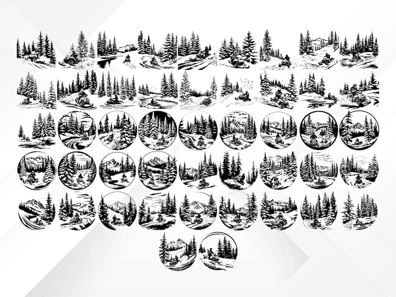 110 Snowmobile SVG Bundle | Winter Sports Svg Png Eps Dxf | Cricut ...