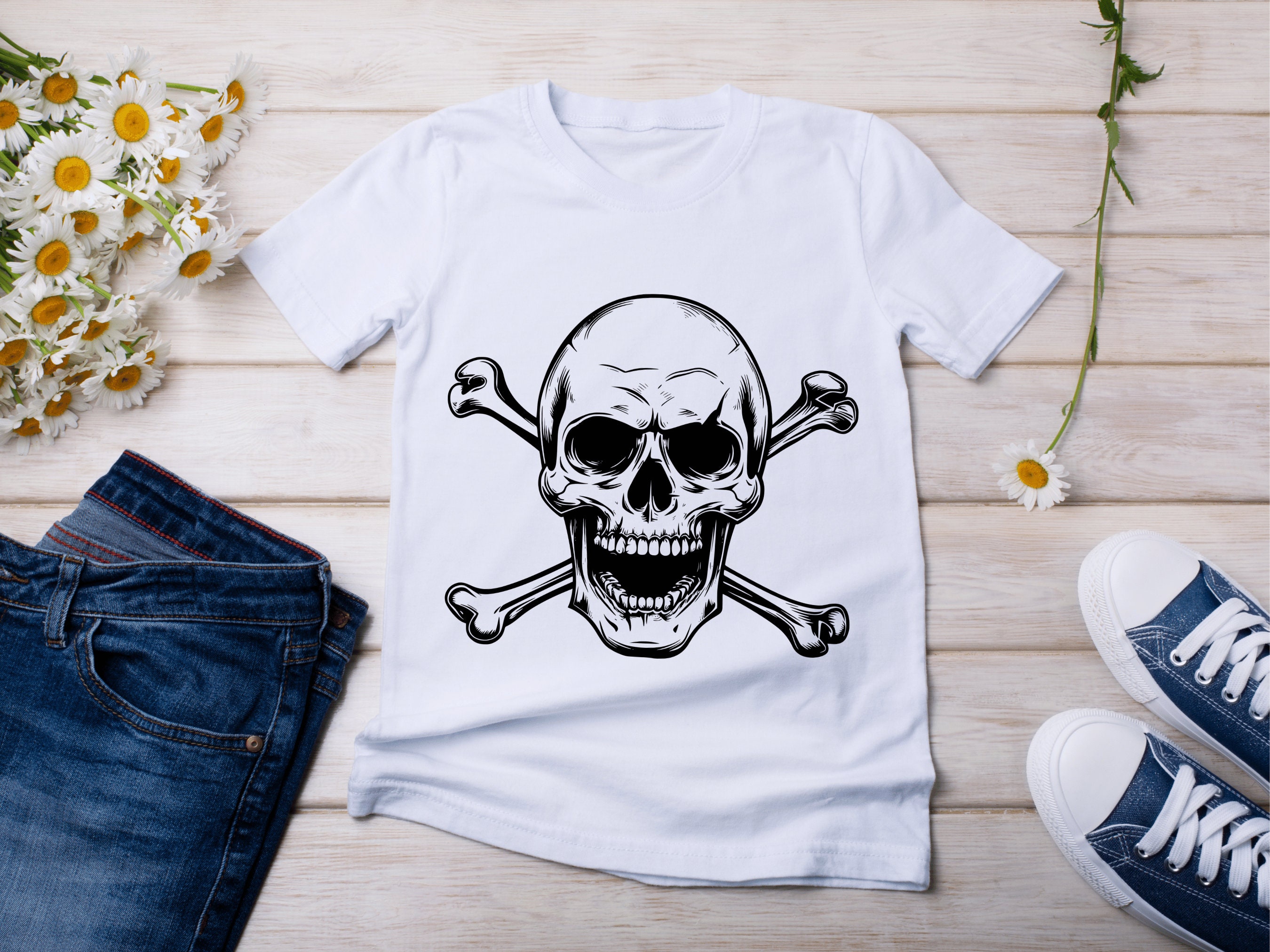 Skull and Crossbones SVG - Instant Digital Download Including Dxf, Png ...