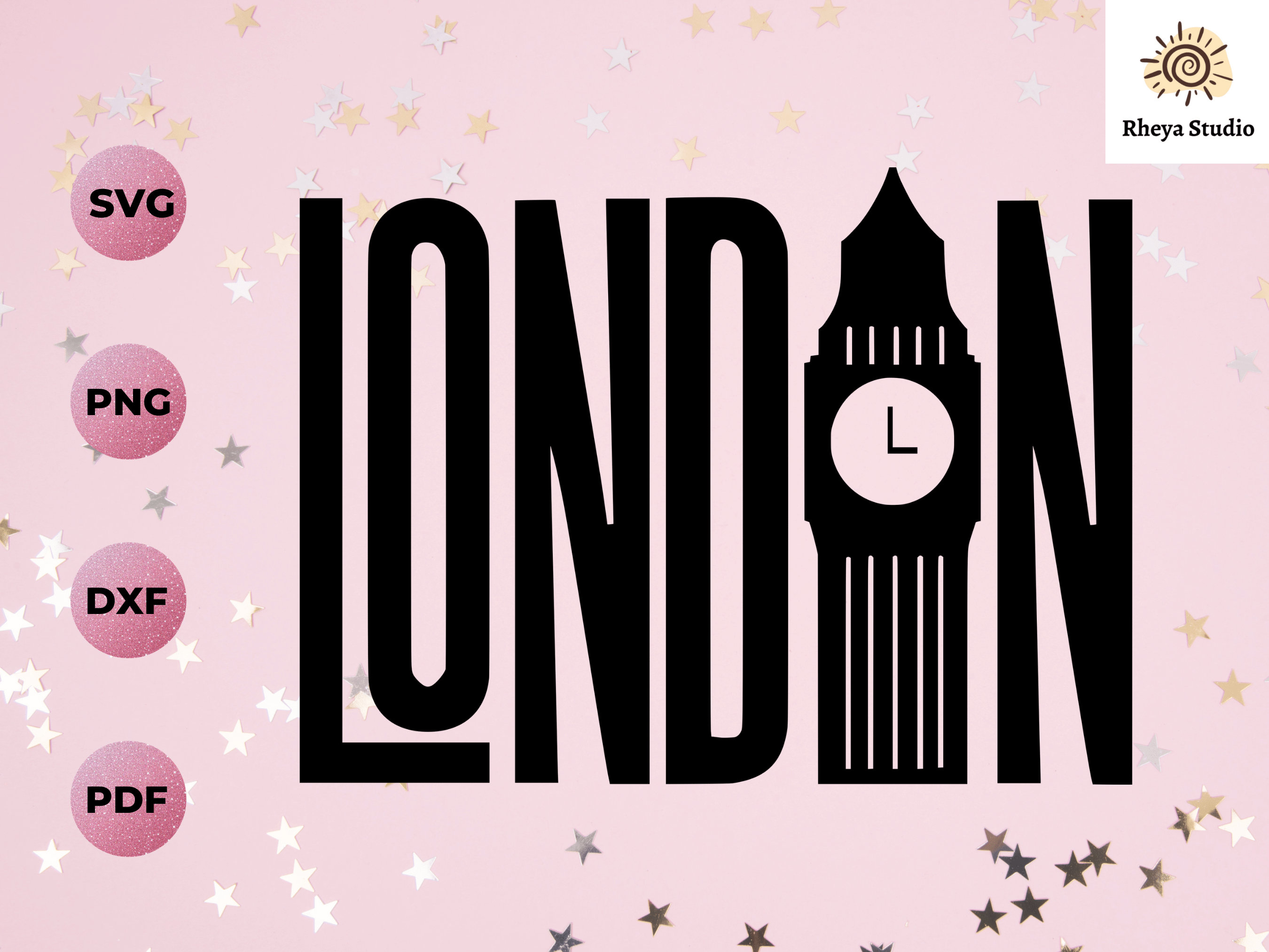 London Text Big Ben Svg Digital Download Svg Dxf Png - Etsy
