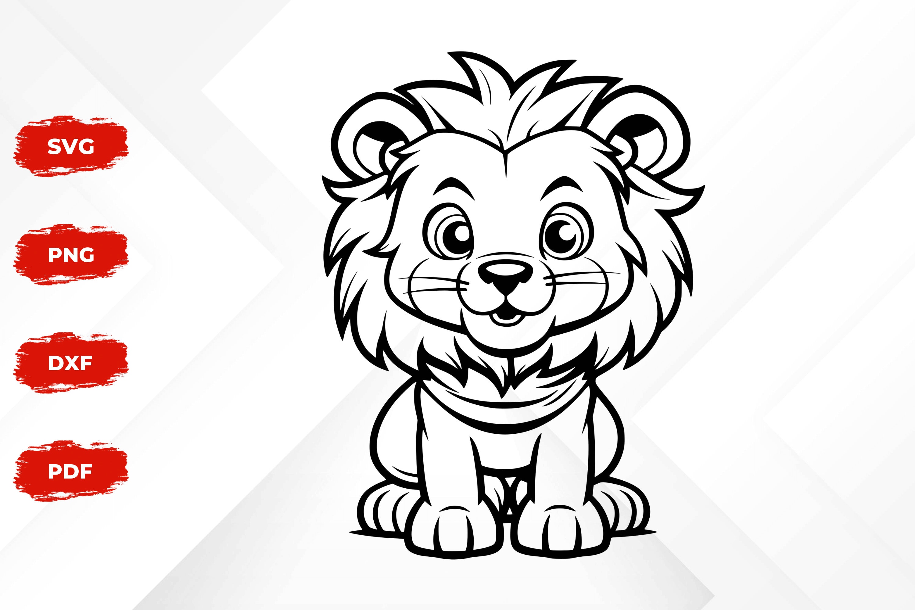 Cute Baby Lion Svg, Cute Lion Cub Svg, Lion Svg Digital Download Svg ...