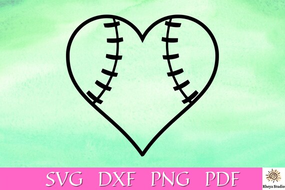 Baseball Heart Svg Digital Download Svg Dxf Png Pdf | Etsy