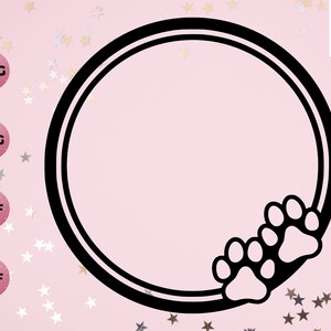 Dog Paw Frame Svg, Frame With Paws Svg - Digital Download Svg, Dxf, Png ...