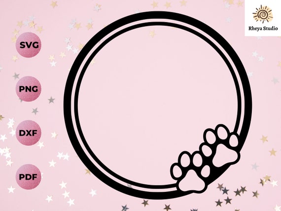 Dog Paw Frame Svg Frame With Paws Svg Digital Download Svg - Etsy Australia