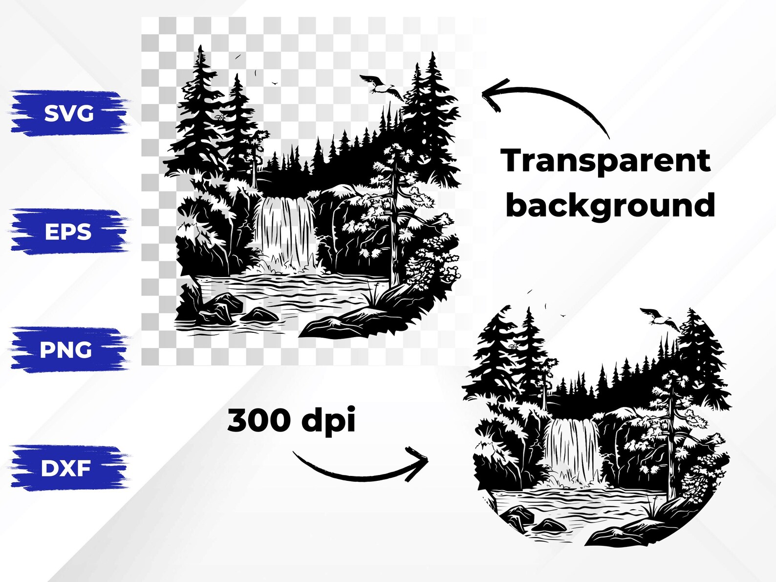 117 Forest Scene SVG Bundle | Woodland Silhouettes and Nature Clipart ...