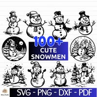 Snowman SVG Bundle | Christmas Winter Cut Files for Cricut & Silhouette ...