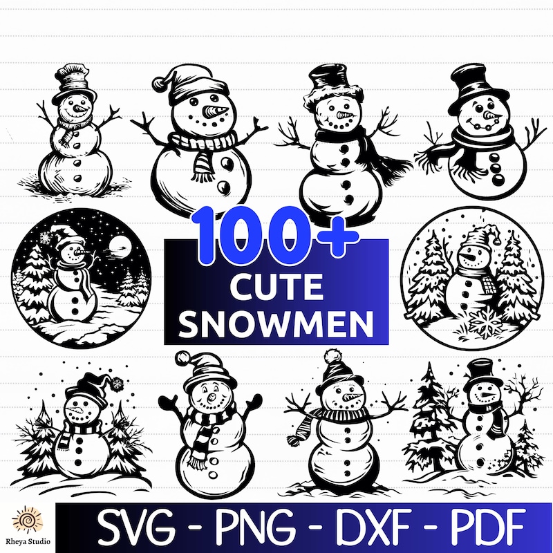 Color Snowman Faces Svg - Etsy