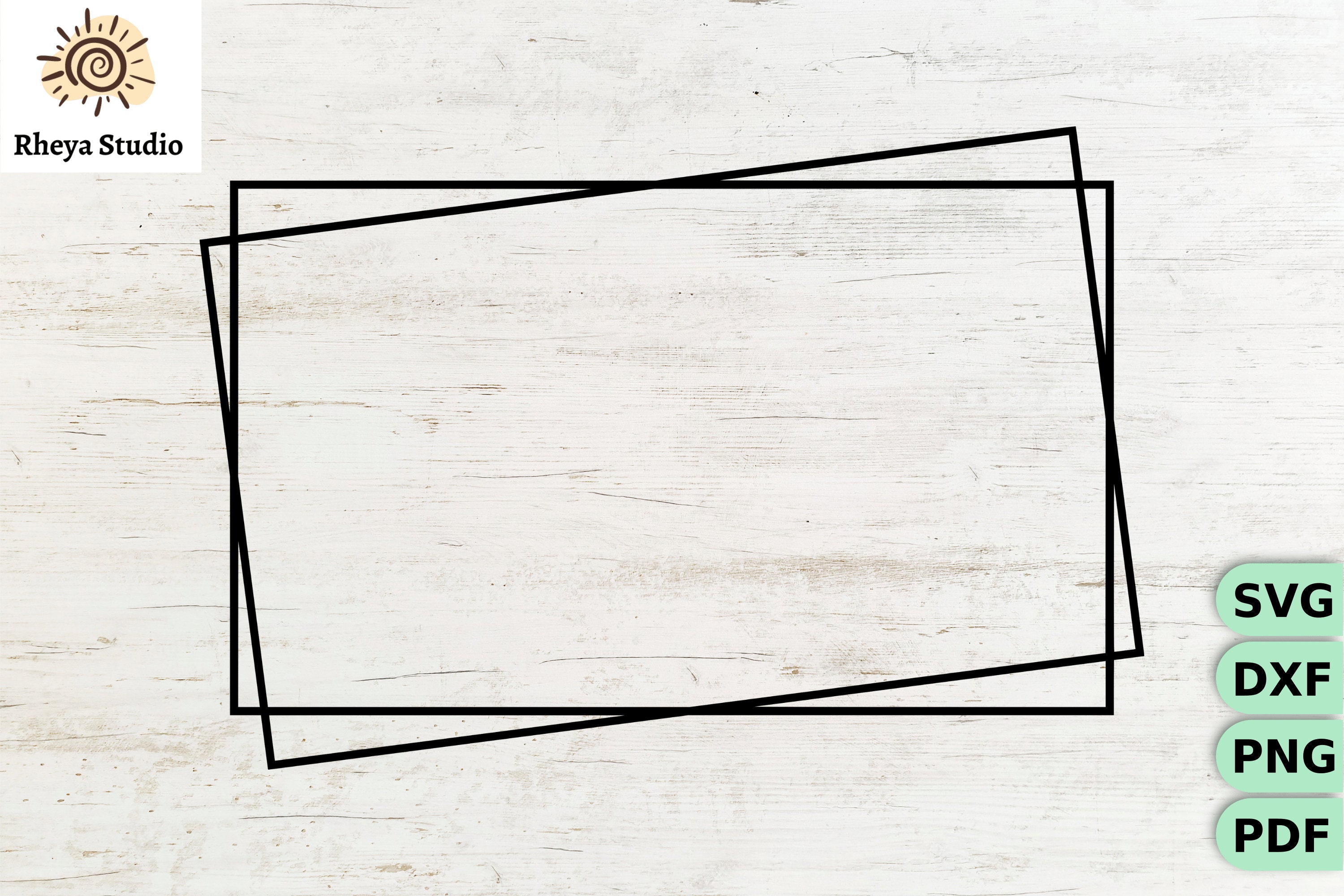 Double Rectangle Frame Svg Digital Download Svg Dxf Png - Etsy
