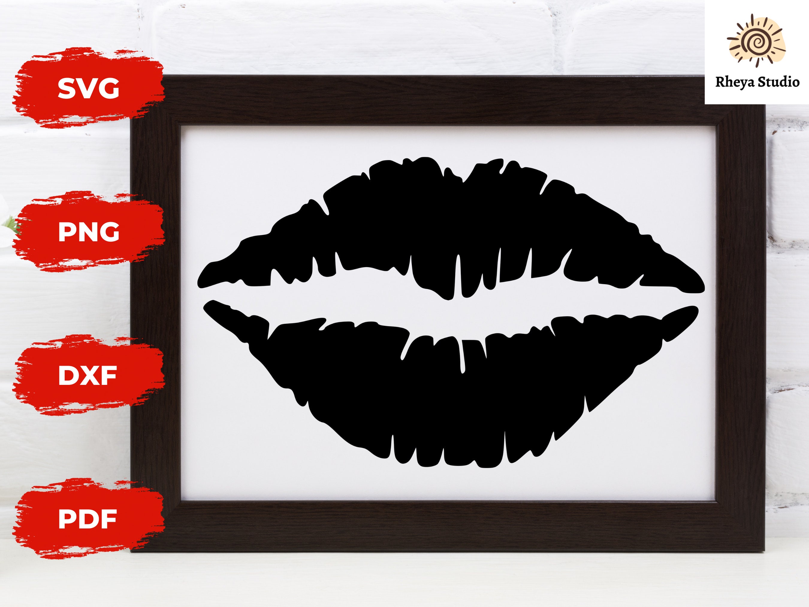 Labios svg Kiss svg descarga digital svg dxf png pdf - Etsy México