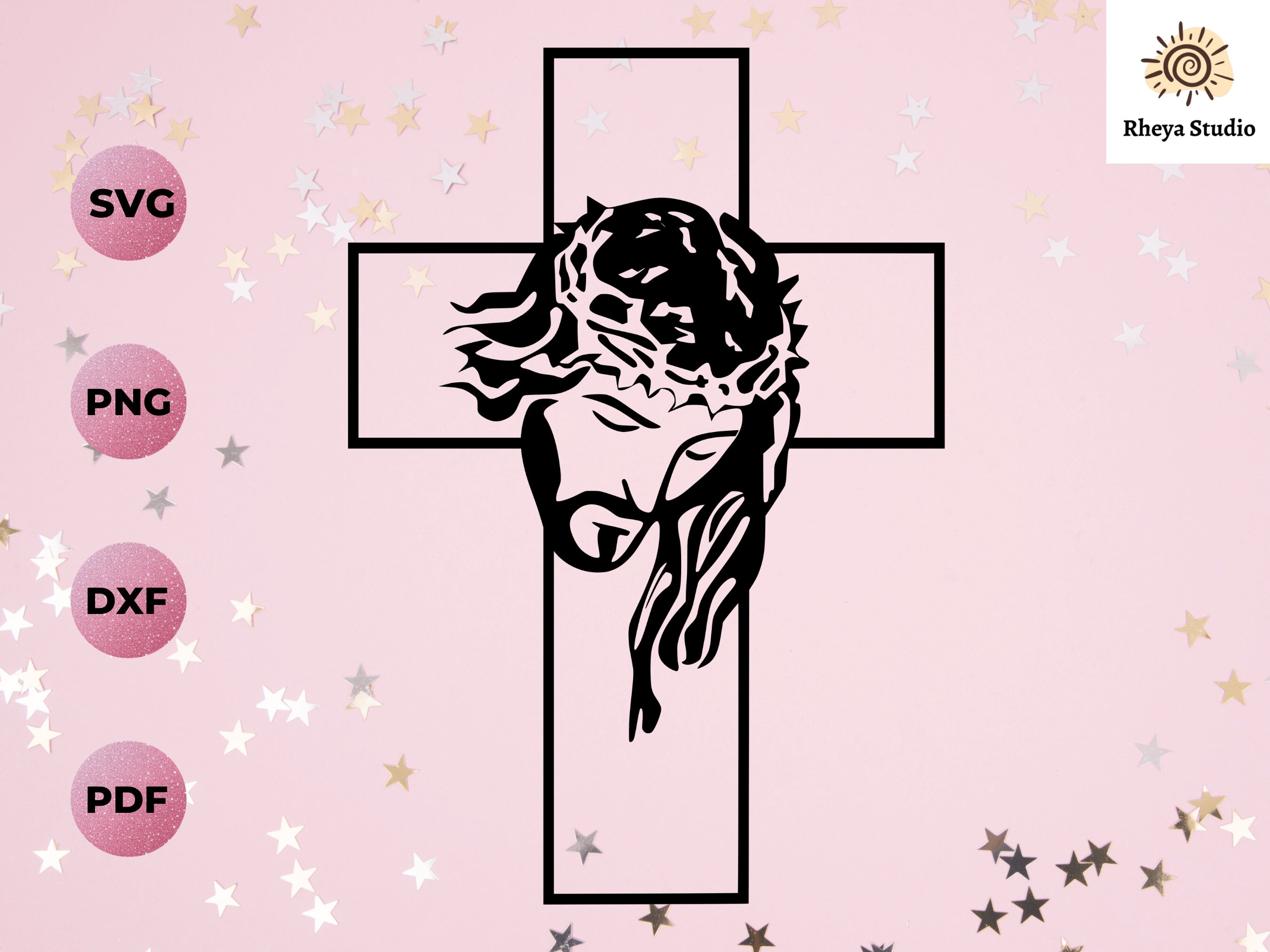 Jesús svg Cruz svg Jesucristo svg descarga digital svg - Etsy México