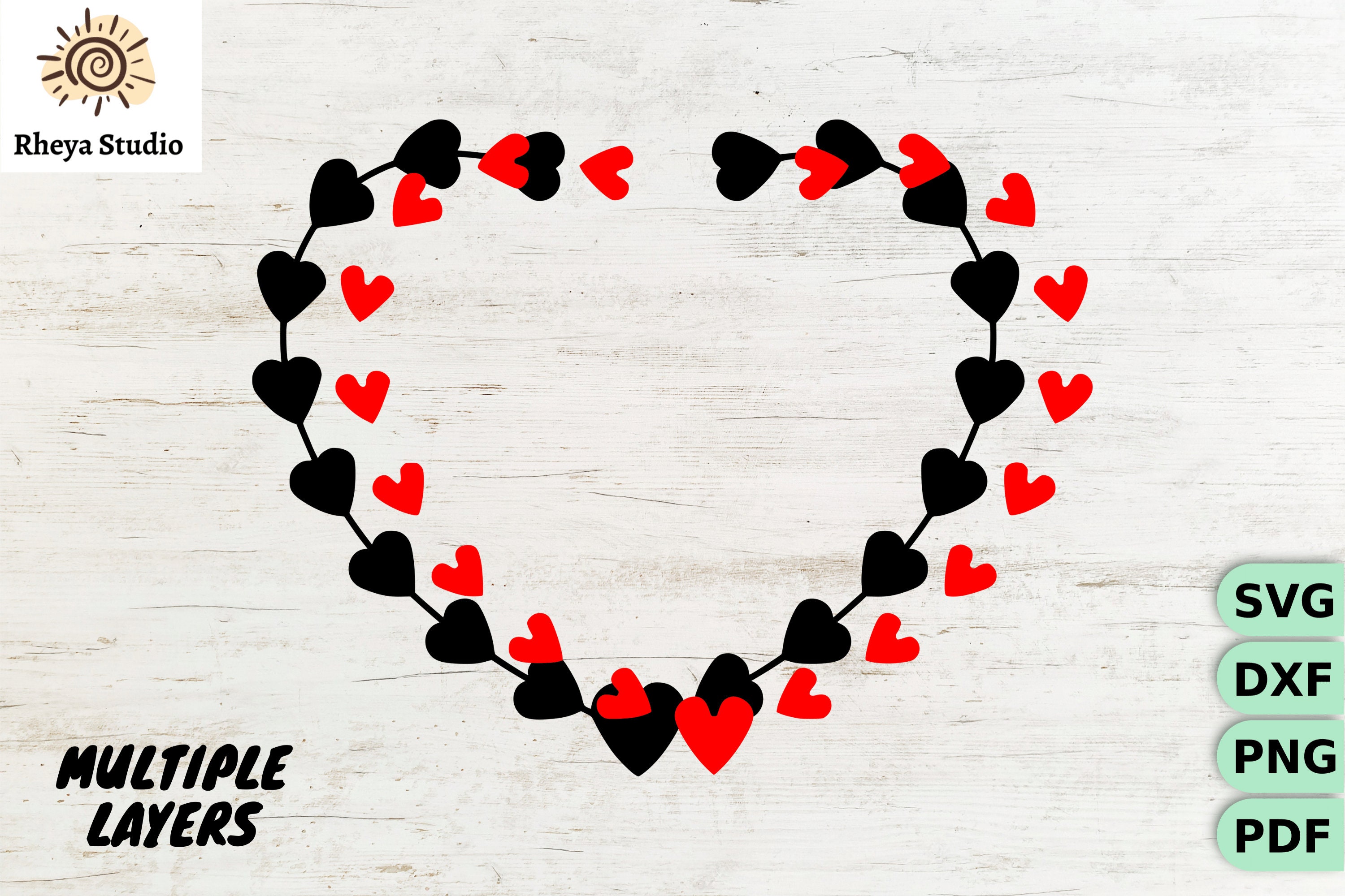 Heart Frame svg Heart Border svg Valentine's Day svg - Etsy México