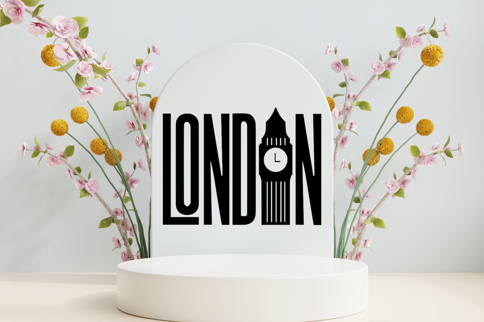 London Text Big Ben Svg Digital Download Svg Dxf Png - Etsy