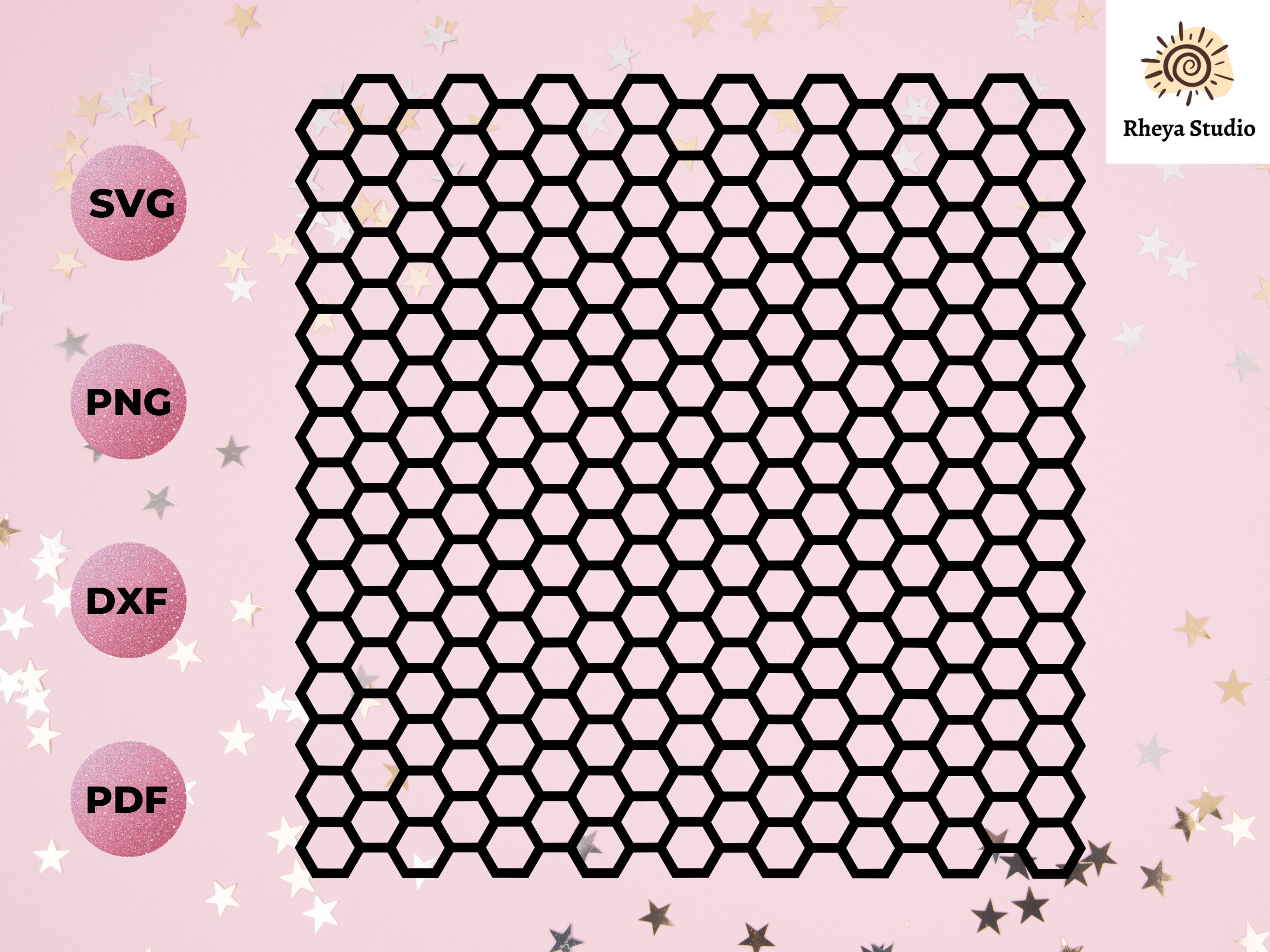 Honeycomb Pattern Svg - Digital Download Svg, Dxf, Png, Pdf, Beecomb ...