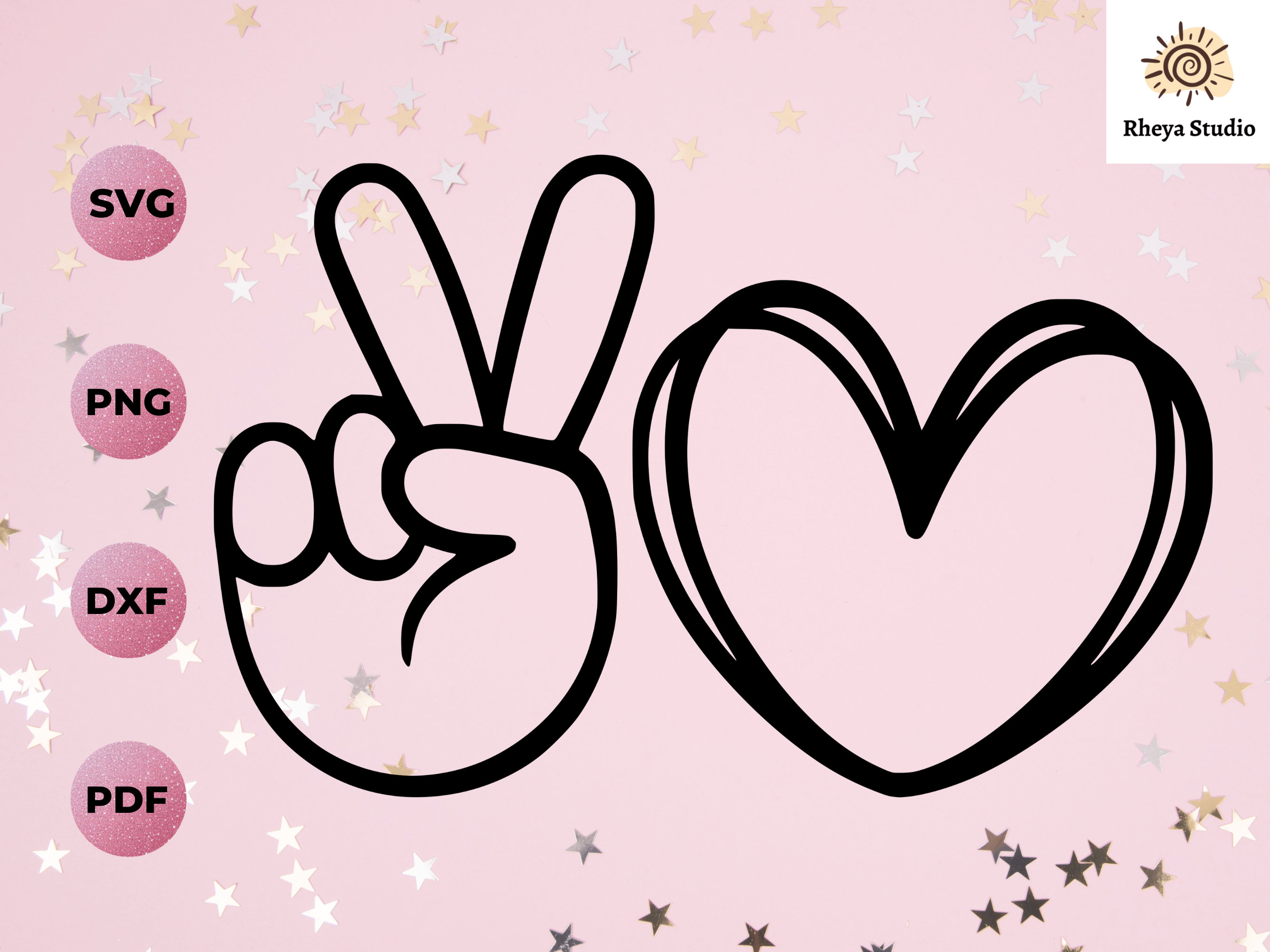 Peace Love Svg Heart Svg Peace Svg Digital Download Svg - Etsy