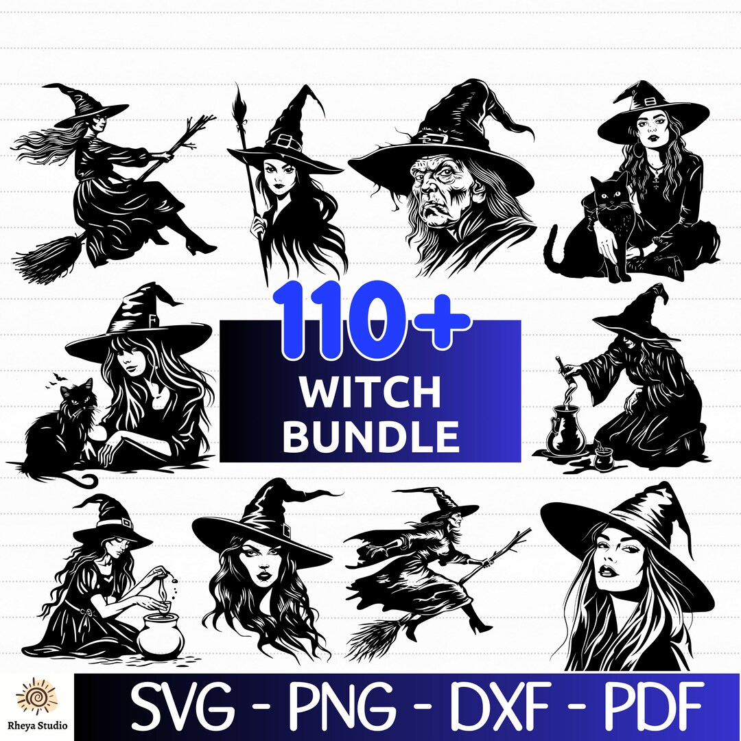 110+ Witch SVG Bundle, Halloween Designs - Instant Digital Download ...