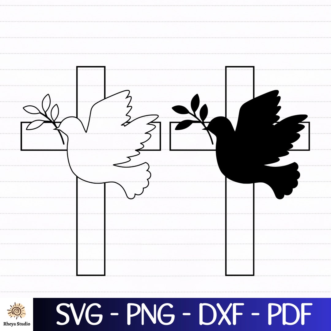 Dove and Cross Svg, Dove Cross Bundle, Dove Svg, Cross Svg, Cross Png ...